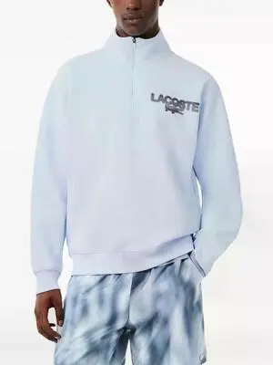 Lacoste Half-zip Logo-print Sweatshirt - Blue