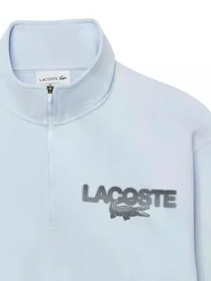 Lacoste Half-zip Logo-print Sweatshirt - Blue