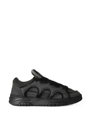 SANTHA Model 1 Quilted Panelled Sneakers - Black