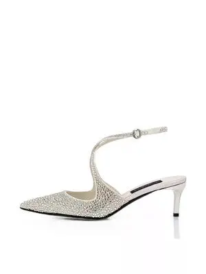 Philipp Plein Slingback Shoes Strass - Neutrals
