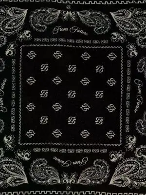 From Future Paisley-motif Fringed Scarf