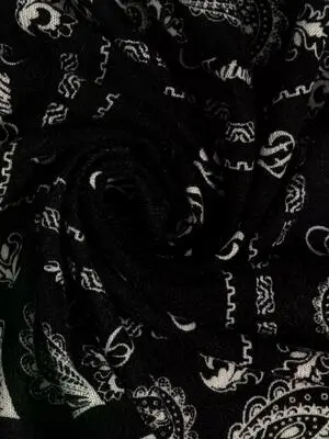 From Future Paisley-motif Fringed Scarf
