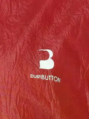 PUSHBUTTON Crinkled-finish Logo-print Shirt