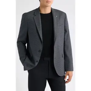 ALLSAINTS Ross Checked Slim Fit Sport Coat - Grey