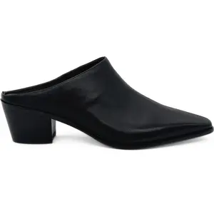 AMIE RAFA Carla Western Suede Mules - Black