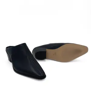AMIE RAFA Carla Western Suede Mules - Black