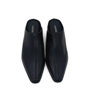 AMIE RAFA Carla Western Suede Mules - Black