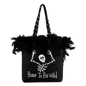 C&F HOME Bone To Be Wild Halloween Tote - Black