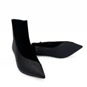 AMIE RAFA Helena Two-tone Booties - Black