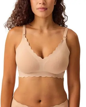 KINDRED BRAVELY Busty Barebond Cotton Maternity & Nursing Bra - Sand