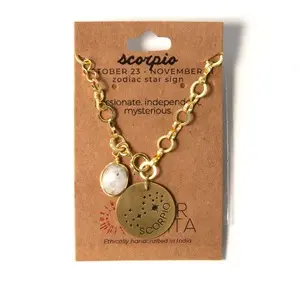 FAIR ANITA Zodiac Star Sign Necklacescorpio - Gold