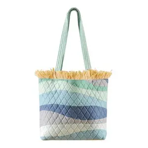 C&F HOME Ocean Waves Ruffle Tote - Blue