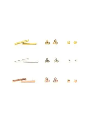 FAIR ANITA Mini Stud Set - Brass