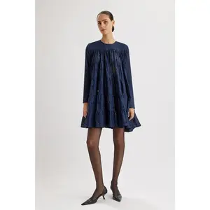 Merlette Soliman Embellished Dress - Navy