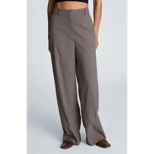 KENNETH COLE High Waist Wide Leg Pants - Black Multi