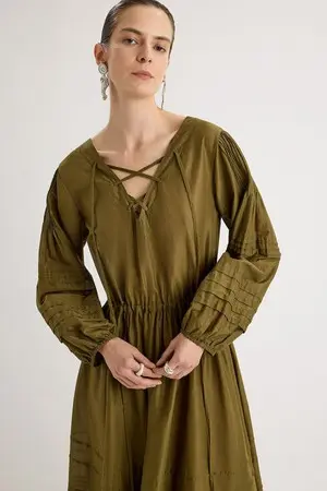 Merlette Leonora Dress - Olive