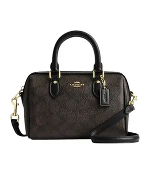 COACH Rowan 18 Classic Printed Crossbody Bag - Brown