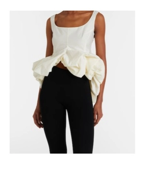 Magda Butrym Gathered Peplum Top