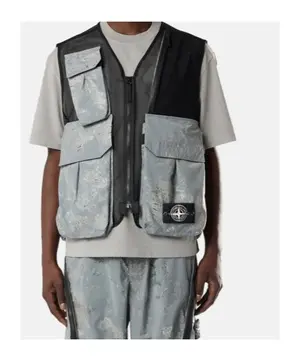 Stone Island Vest With Multiple Pockets And Utility Loops