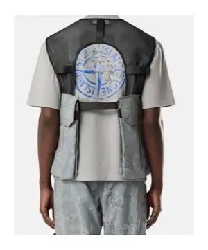 Stone Island Vest With Multiple Pockets And Utility Loops