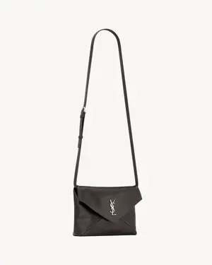 Saint Laurent Cassandre Envelope Messenger In Leather