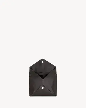 Saint Laurent Cassandre Envelope Messenger In Leather