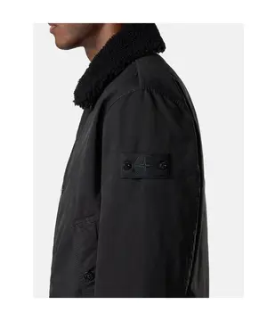 Stone Island Padded Fleece-collar Jacket