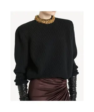 Balmain Cashmere Jumper With Embroidered Trim