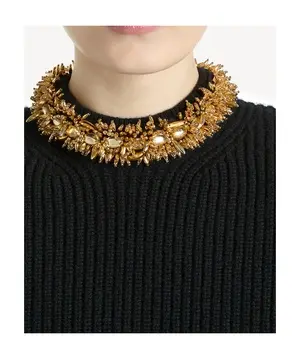 Balmain Cashmere Jumper With Embroidered Trim