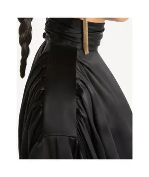Balmain Silk Satin Blouse With Tie Detail