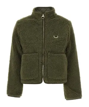 Barbour Fleece Zip-up Stand Collar Jacket - Green