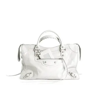 Balenciaga Sac Le City Moyen In Blanc Optique