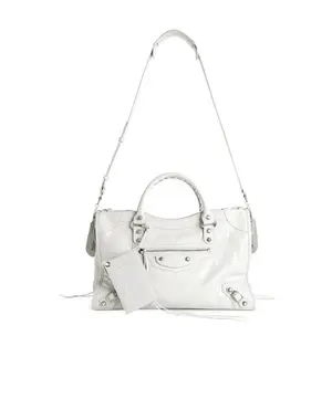 Balenciaga Sac Le City Moyen In Blanc Optique