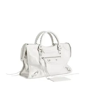 Balenciaga Sac Le City Moyen In Blanc Optique
