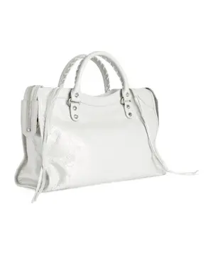 Balenciaga Sac Le City Moyen In Blanc Optique