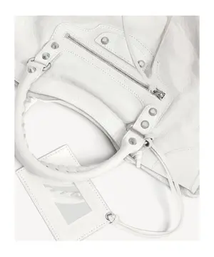 Balenciaga Sac Le City Moyen In Blanc Optique