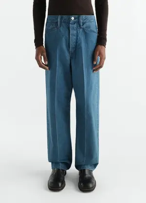 LEMAIRE Straight Five-pocket Pants In Indigo Selvedge Denim - Denim Indigo