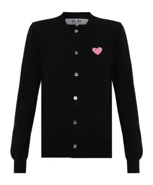 Play Comme Des Garcon Long-sleeve Cardigan - Black