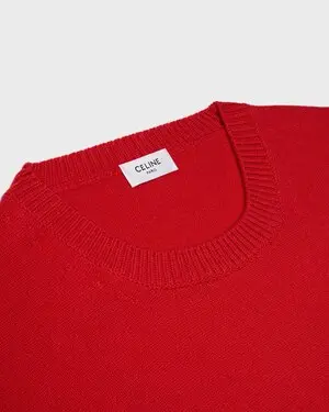 Celine Classic Elbow-patch Crewneck Sweater - Red