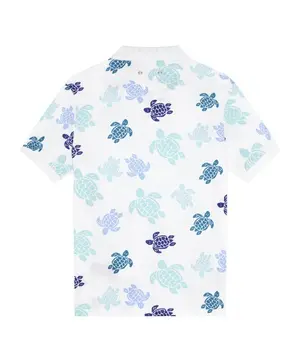 Vilebrequin Turtle-print Organic Cotton Polo Shirt