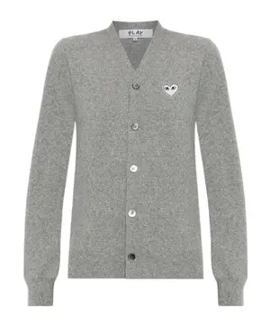 Play Comme Des Garcon Long-sleeve Cardigan - Grey