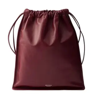 Prada Wish Nappa Leather Pouch - Cherry