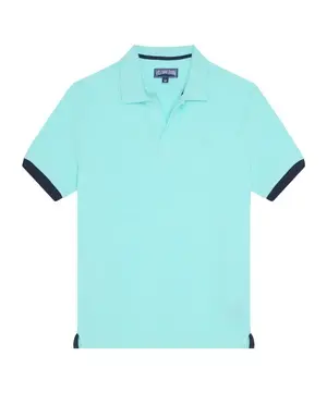 Vilebrequin Contrast Trim Organic Polo Shirt - Blue