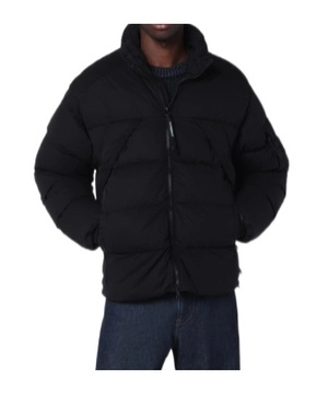 C.P. COMPANY Long-sleeve Zip-up Down Jacket - Black
