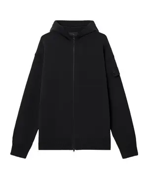Stone Island Regular-fit Hooded Zip-up Jumper With Ribbed Trims