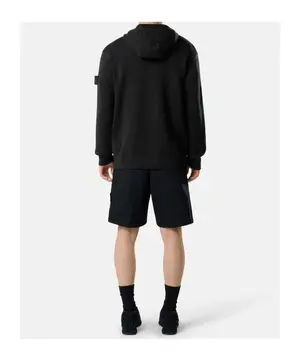 Stone Island Regular-fit Hooded Zip-up Jumper With Ribbed Trims
