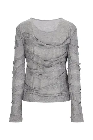 7 For All Mankind Draped Long Sleeve Sweater