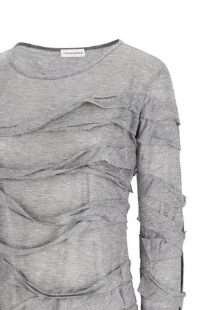 7 For All Mankind Draped Long Sleeve Sweater