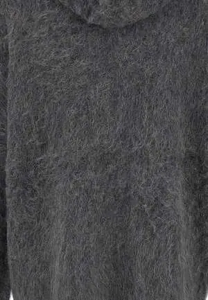 7 For All Mankind Fuzzy Zip Hooded Cardigan