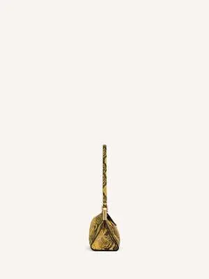 Balmain 64-83 Small Bag In Python-effect Leather - Yellow